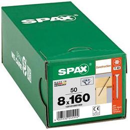 Spax® Holzbauschrauben T40 Senkkopf WIROX 8 mm x 160 mm, 50 St.