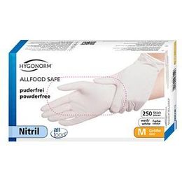 Hygostar unisex Einmalhandschuhe ALLFOOD SAFE weiß Größe M 250 St.