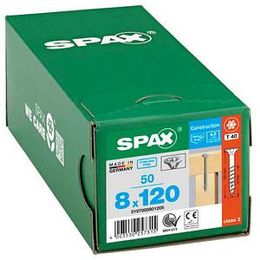 Spax® Universalschrauben T40 Senkkopf Edelstahl A2 8 mm x 120 mm, 50 St.