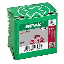 Spax® Universalschrauben T10 Halbrundkopf WIROX 12mm x 3 mm, 200 St.