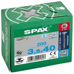 Spax® Universalschrauben T15 Senkkopf Edelstahl A2 3,5 mm x 40 mm, 200 St.