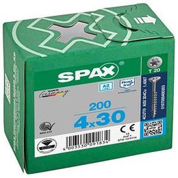 Spax® Universalschrauben T20 Senkkopf Edelstahl A2 4 mm x 30 mm, 200 St.