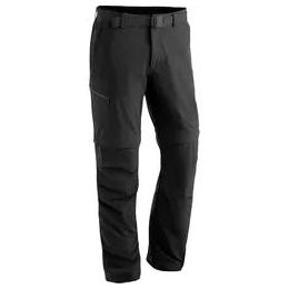 Funktionshose Maier Sports "Tajo 2" Gr. 50, Normalgrößen, schwarz Herren Hosen Wanderhose, zipp-off Outdoor-Hose, 4 Taschen, Regular Fit