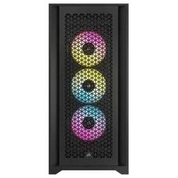 Corsair PC-Gehäuse "iCUE 5000D RGB Airflow Tempered Glass Mid-Tower, Black" Computergehäuse schwarz