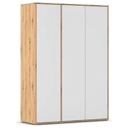 Drehtürenschrank Rauch "Kleiderschrank Schrank Garderobe Wäscheschrank NABILA viel Stauraum" Schränke Gr. B/H/T: 140cm x 194cm x 53cm, 3 St., weiß (eiche artisan/alpinweiß) in 2 Breiten mit Push-to-Open Funktion TOPSELLER MADE IN GERMANY