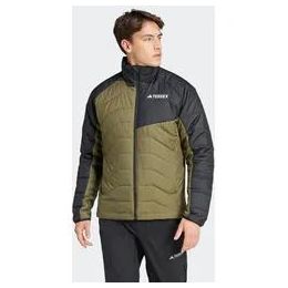 Outdoorjacke Adidas TERREX "MT INS JKT" Gr. L, schwarz (schwarz, olive strata) Herren Jacken