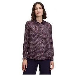 Longbluse Betty Barclay "Betty Barclay Longbluse langarm", Damen, Gr. 44, bunt (lila, braun), Obermaterial: 100% Viskose., casual, lässig geschnitten normal, Blusen