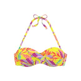 s.Oliver Bikini Top female size 80 Yellow / mottled green / Purple / Lavender / Orange
