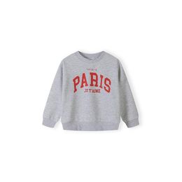 MINOTI Sweatshirt M&auml;dchen Gr&ouml;&szlig;e 158/164 grau / blutrot