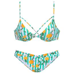 Buffalo Bikini Damen Gr&ouml;&szlig;e S mint / jade / mandarine / offwhite