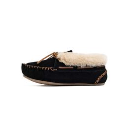 Minnetonka Hausschuh 'Chrissy' Damen Gr&ouml;&szlig;e 41 creme / braun / schwarz