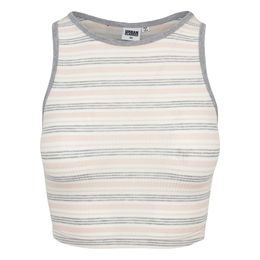 Urban Classics Top female size XL Light grey / Light pink / White