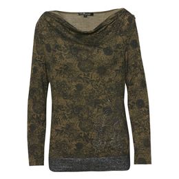 Koroshi Shirt Damen Gr&ouml;&szlig;e XL grau / khaki / schwarz