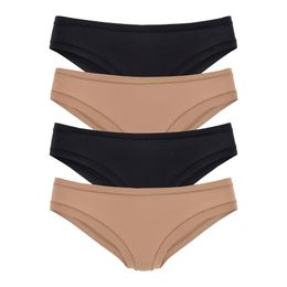 Lascana Slip Damen Gr&ouml;&szlig;e S/M camel / schwarz