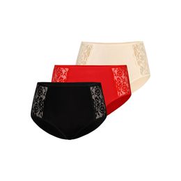 TEYLI Panty 'Loren' Damen Gr&ouml;&szlig;e XS creme / rot / schwarz