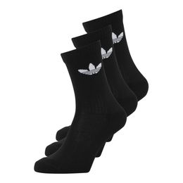 adidas originals Socken 'Trefoil' Damen Gr&ouml;&szlig;e 43/45 schwarz / wei&szlig;