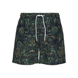 Urban Classics Badeshorts Herren Gr&ouml;&szlig;e L gelb / gr&uuml;n / dunkelgr&uuml;n