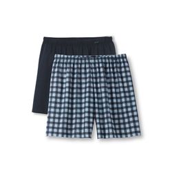Calida Boxershorts Herren Gr&ouml;&szlig;e S nachtblau / himmelblau / blaumeliert / wei&szlig;