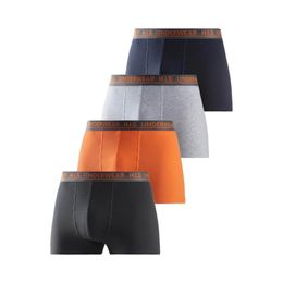 H.I.S. H.I.S Boxershorts Herren Gr&ouml;&szlig;e M grau / anthrazit / orange / schwarz