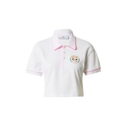 Chiara Ferragni Poloshirt 'BIFO' Damen Gr&ouml;&szlig;e L gelb / gr&uuml;n / hellpink / wei&szlig;