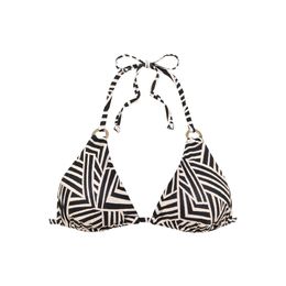 Lascana Bikinitop Damen Gr&ouml;&szlig;e 80 ecru / schwarz