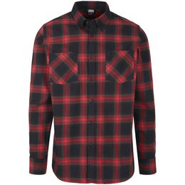 Urban Classics Hemd Herren Gr&ouml;&szlig;e M rot / schwarz