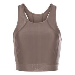 active by Lascana Lascana Active Sporttop Damen Gr&ouml;&szlig;e M braun / wei&szlig;