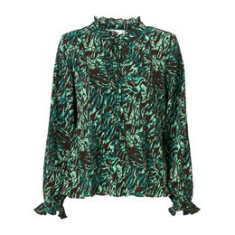 Moves Bluse Damen Gr&ouml;&szlig;e XL petrol / pastellgr&uuml;n / schwarz