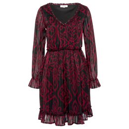 Buffalo Kleid Damen Gr&ouml;&szlig;e 42 bordeaux / schwarz Winterkleid