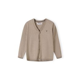 MINOTI Strickjacke Jungen Gr&ouml;&szlig;e 128/134 dunkelbeige