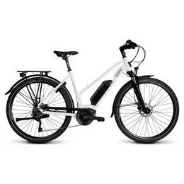 E-Bike Hawk BIKES "E-Trekking 500 Lady" E-Bikes Gr. 53cm, 28 Zoll (71,12cm), weiß Pedelec, Elektrofahrrad für Damen u. Herren