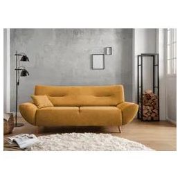 3-Sitzer Inosign "Drago" Sofas Gr. B/H/T: 205cm x 81cm x 90cm, Microfaser, 3-Sitzer, goldfarben (gold) frei im Raum stellbar, versch. Stoffe, 3-, 2-Sitzer & Sessel verfügbar