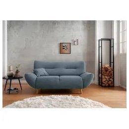 2-Sitzer Inosign "Drago" Sofas Gr. B/H/T: 173cm x 81cm x 90cm, Struktur, 2-Sitzer, blau (hellblau) frei im Raum stellbar, versch. Stoffe, 3-, 2-Sitzer & Sessel verfügbar