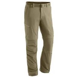 Funktionshose Maier Sports "Tajo 2" Gr. 28, Kurzgrößen, beige (dunkelbeige) Herren Hosen Wanderhose, zipp-off Outdoor-Hose, 4 Taschen, Regular Fit