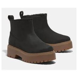 Chelseaboots Timberland "STONE STREET MID WARM LINED BOOT" Gr. 36, schwarz (black nubuck) Damen Schuhe Stiefelette, Winterschuhe, Ankle Boots, gefüttert