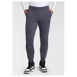 Trainingshose Puma "ESS+ LOGO LAB CAT SWEATPANTS FL CL" Gr. L, N-Gr, grau (galactic gray) Herren Hosen Jogginghose