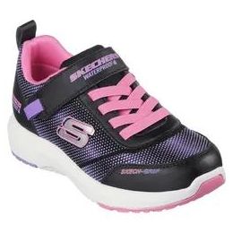 Sneaker Skechers "DYNAMIC TREAD" Gr. 32, schwarz (schwarz-rosa) Kinder Schuhe Freizeitschuh, Klettschuh mit glänzendem Textileinsatz