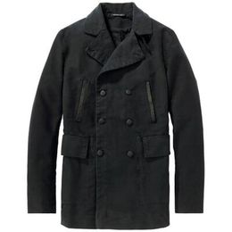 Hannes Roether Herrenjacke Doppelreiher M Schwarz