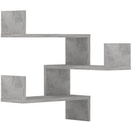 vidaXL - Wand-Eckregale 2 Stk. Betongrau 40x40x50 cm Holzwerkstoff