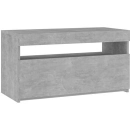 TV-Schrank mit LED-Leuchten Betongrau 75x35x40 cm vidaXL