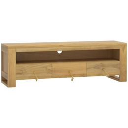 vidaXL - TV-Schrank 110x30x35 cm Massivholz Teak