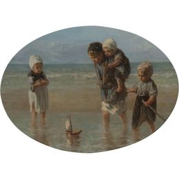 Art for the home - Leinwandbild Kinder Meer (Jozef Israëls)