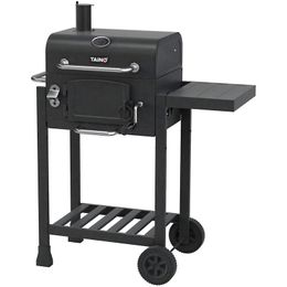 Taino - hero Smoker klein bbq Grillwagen Holzkohle-Grill Grillkamin Standgrill Räucherofen Grillrost