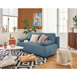 Loutro - 3-sitzer sofa - schlaffunktion und bettkasten - aus cord - blau