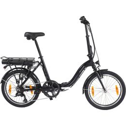 E-Bike Allegro "Compact SUV 7 374" E-Bikes Gr. 42cm, 20 Zoll (50,80cm), schwarz Pedelec, Elektrofahrrad für Damen u. Herren