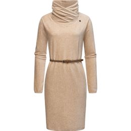 Sweatkleid Ragwear "Belita" Gr. XL (42), Normalgrößen, beige (sand) Damen Kleider Etuikleid warmes Cord-Kleid mit breitem Schlauchkragen