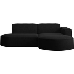 Kaiser Ecksofa, Sofa l form, Couch l form modena l studio stoff Neve Schwarz Rechts