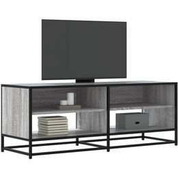 TV-Schrank Grau Sonoma 120,5x40x46 cm Holzwerkstoff und Metall