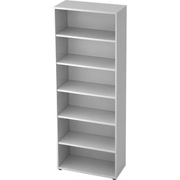 eurokraft pro Büroregal, 5 Fachböden, HxBxT 2156 x 800 x 400 mm, weiß