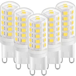 G9 led 3 w Warmweiß 3000 k, G9 LED-Lampen 350 lm, entspricht 28 w 40 w Halogenlampe, 5 Stück